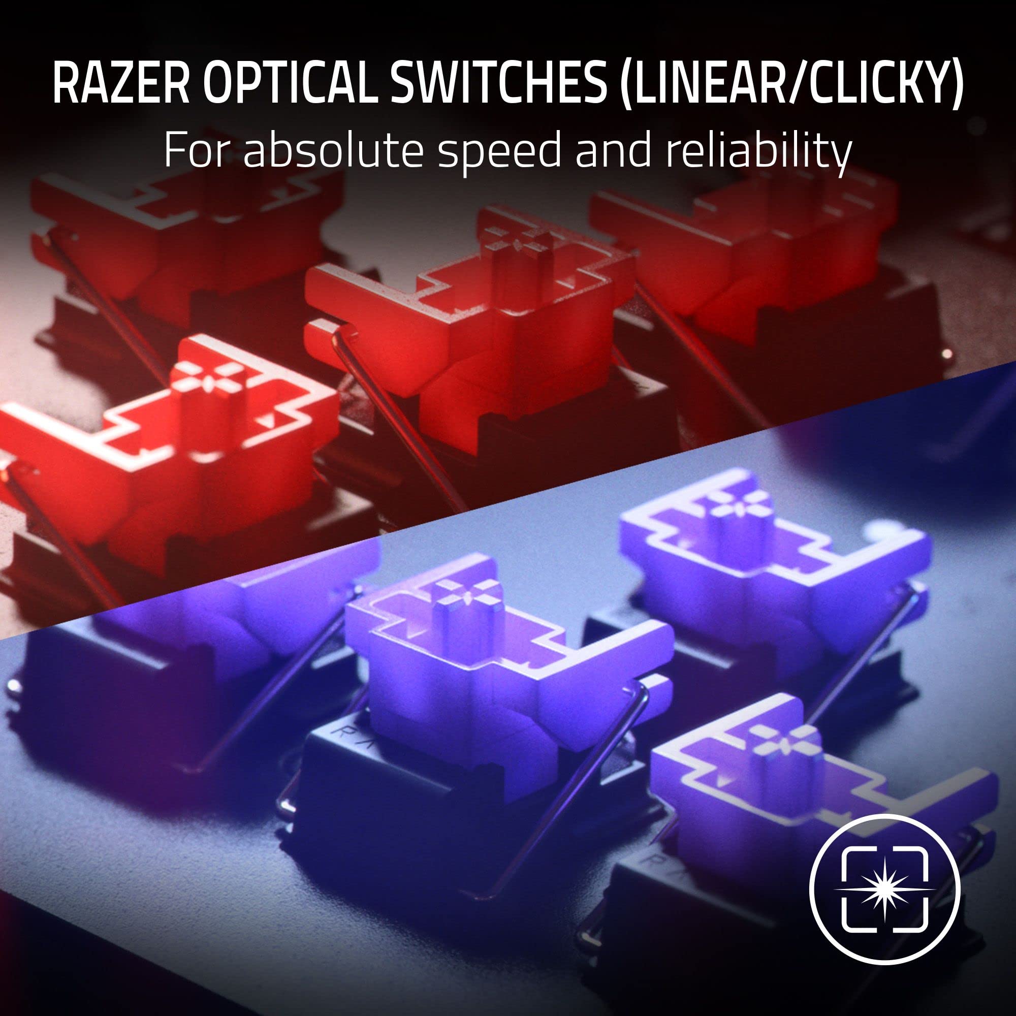 Razer Huntsman V2 TKL Tenkeyless Gaming Keyboard: Fast Linear Optical Switches Gen2 & 8000Hz Polling Rate - Detachable Type-C Cable - PBT Keycaps - Ergonomic Wrist Rest - Quartz Pink
