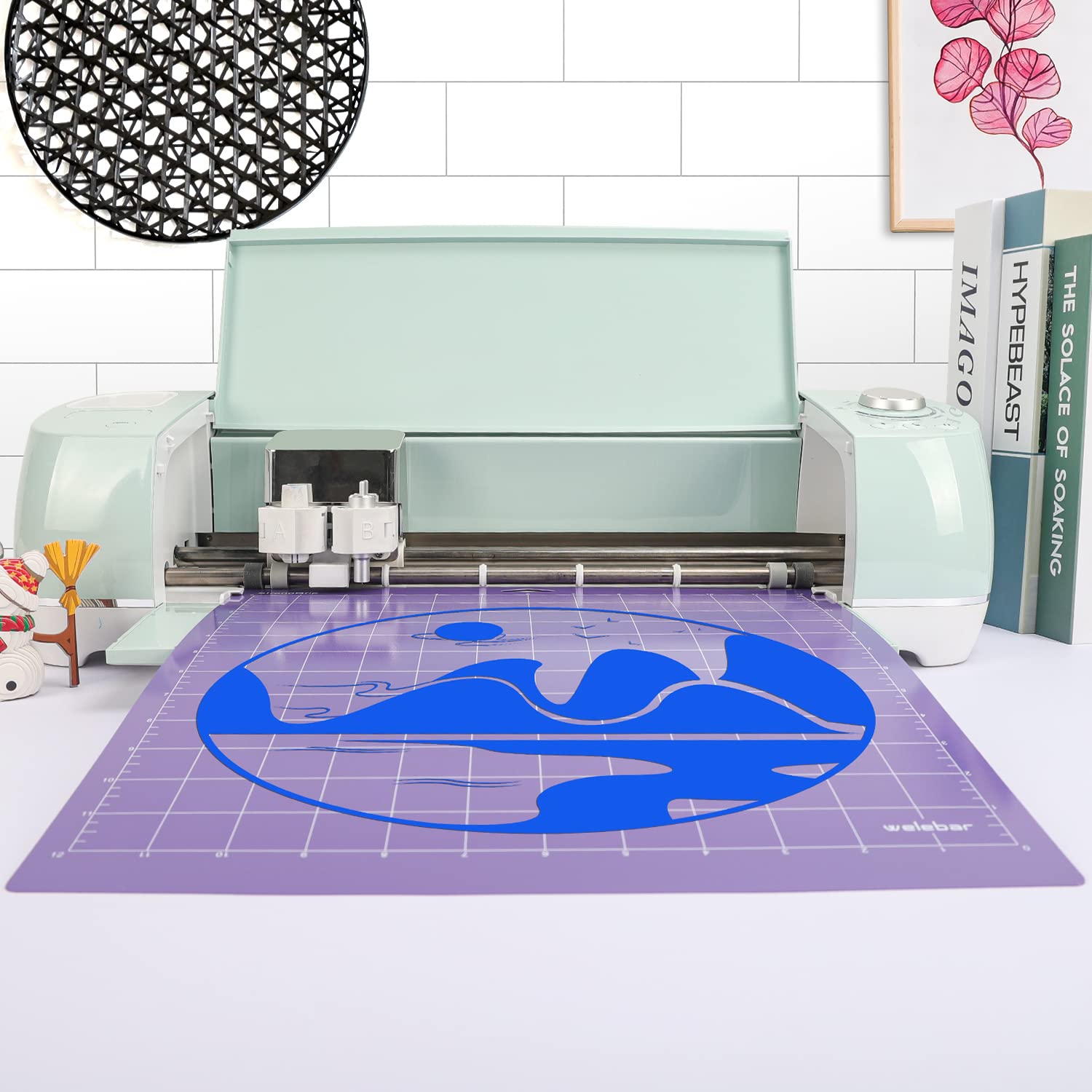 Welebar Cutting Mats for Cricut Maker/Maker3/Explore 3/ Air 2/Air, 5 Pack(12x12 Inch, StandardGrip/LightGrip/StrongGrip/FabricGrip) Replacement Quilting Cutting Mats for Cricut