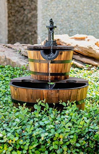 Sun-Ray 412001 Two Tiered Country Fountain, Brown