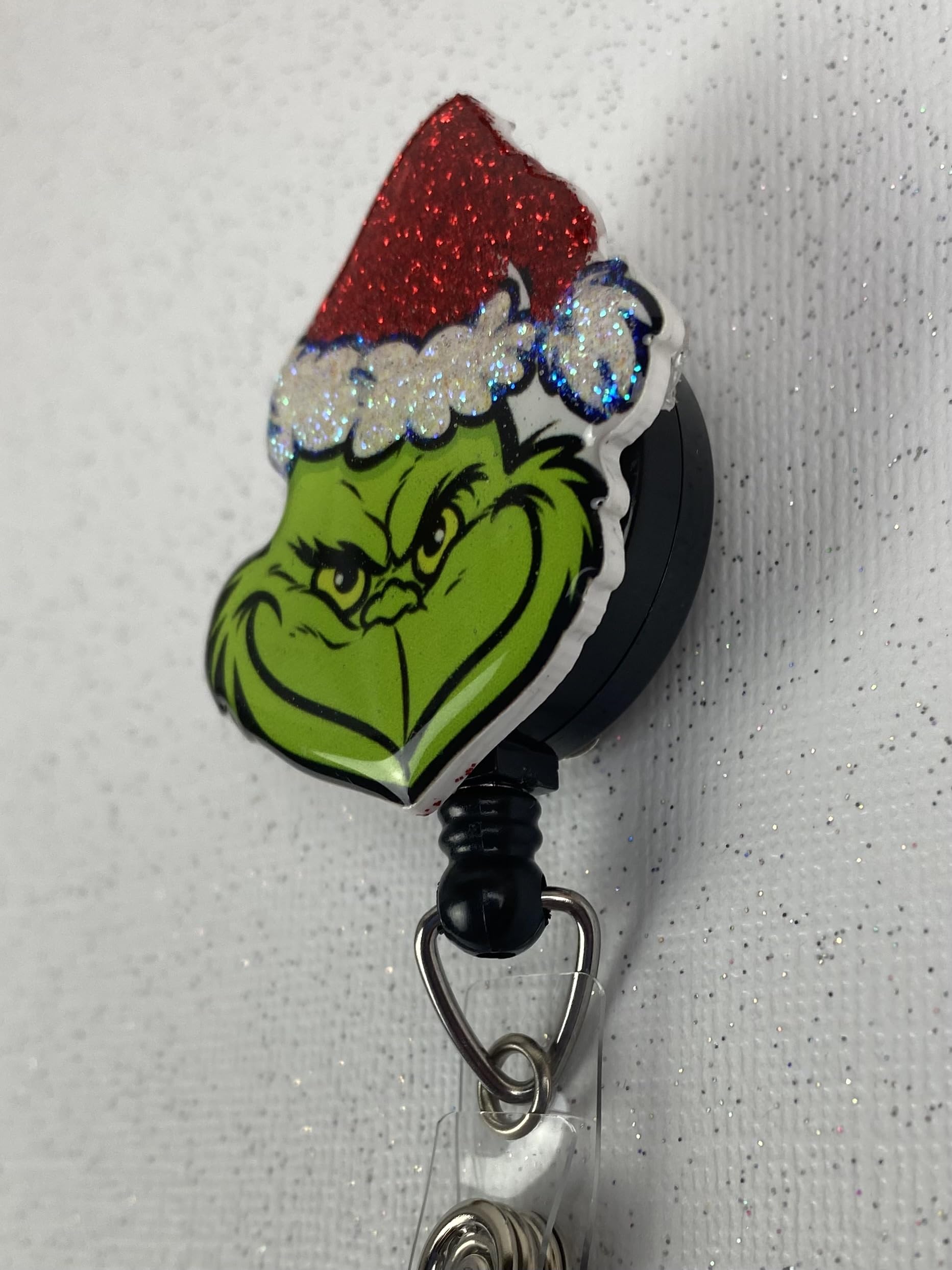 Christmas Nurse Badge Reel, Cute Holiday ID Holder, Retractable Alligator Clip