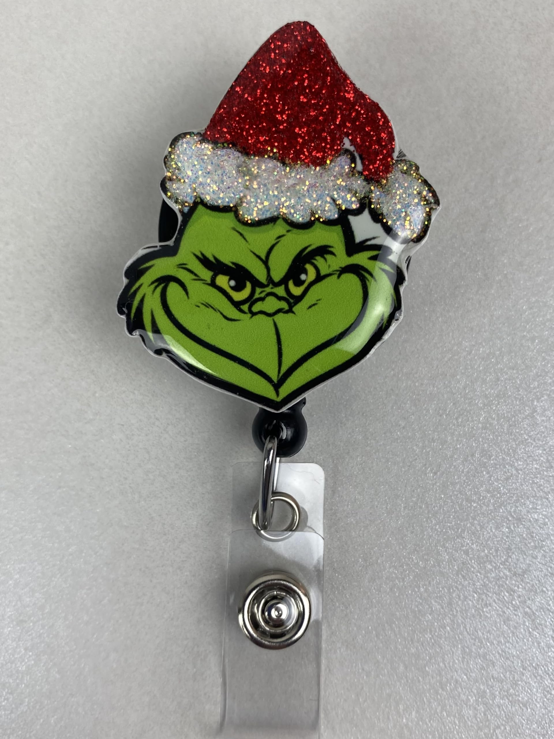 Christmas Nurse Badge Reel, Cute Holiday ID Holder, Retractable Alligator Clip