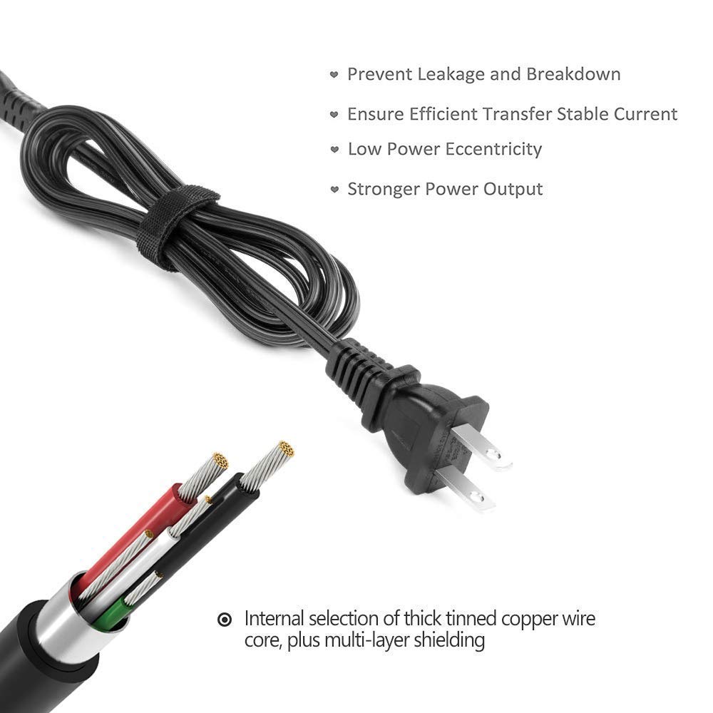 ABLEGRID 19V 2.37A Adapter for 2.1A WOWOTO H8 WOWOTO-H8-Black LED DLP Mini Projector PSU