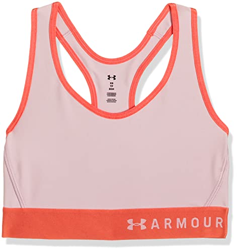 Under Armour Women's Armour Mid Keyhole Sports Bra , Retro Pink (676)/Quirky Lime , X-Large