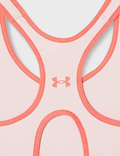 Under Armour Women's Armour Mid Keyhole Sports Bra , Retro Pink (676)/Quirky Lime , X-Large