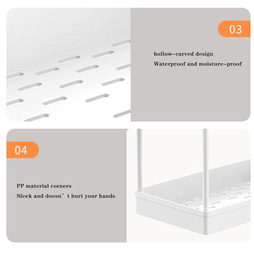 SLDMJFSZ 2-Tier Under Sink Organizer, Wide+Narrow Set Under Bathroom Cabinet Storage Organizer with Hooks, Hanging Cup,Black