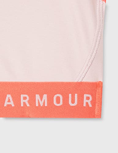 Under Armour Women's Armour Mid Keyhole Sports Bra , Retro Pink (676)/Quirky Lime , X-Large