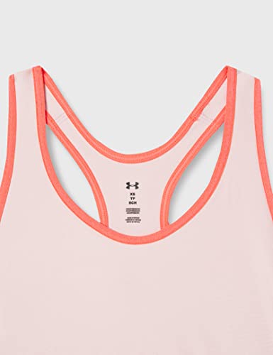 Under Armour Women's Armour Mid Keyhole Sports Bra , Retro Pink (676)/Quirky Lime , X-Large
