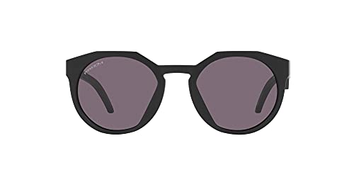 Oakley OO9464 HSTN Round Sunglasses, Matte Black/Prizm Grey, 52 mm