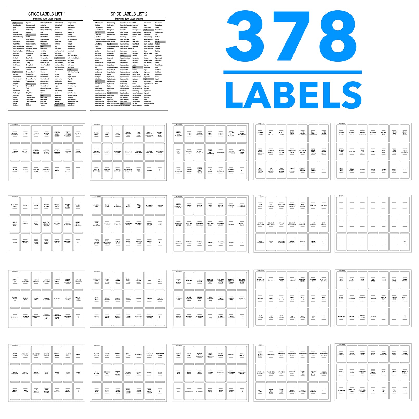 SpaceAid 24 Pcs Spice Jars with Bamboo Lids and Labels, Empty 4oz Glass Spice Bottles, Minimalist Farmhouse Spice Labels Stickers with Funnel, Seasoning Containers for Spice Rack, Cabinet and Drawer