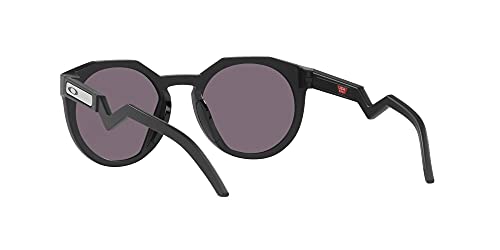Oakley OO9464 HSTN Round Sunglasses, Matte Black/Prizm Grey, 52 mm