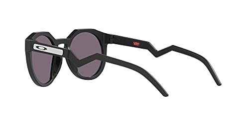 Oakley OO9464 HSTN Round Sunglasses, Matte Black/Prizm Grey, 52 mm