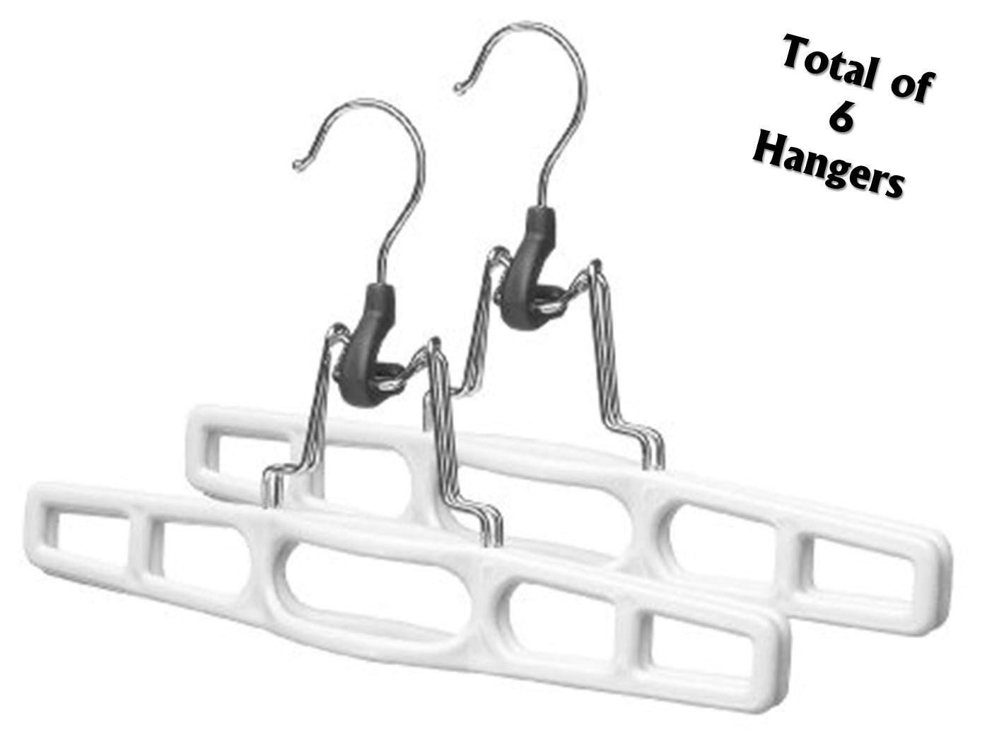 3 sets of 2 Skirt and Slack Hanger Clamp white (7'Hx 11"W) by Merrick Engineering
