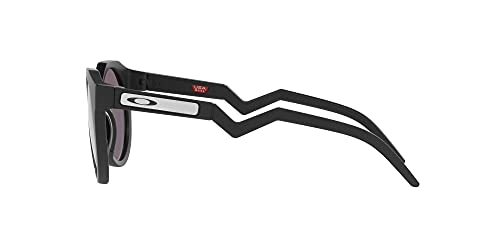 Oakley OO9464 HSTN Round Sunglasses, Matte Black/Prizm Grey, 52 mm