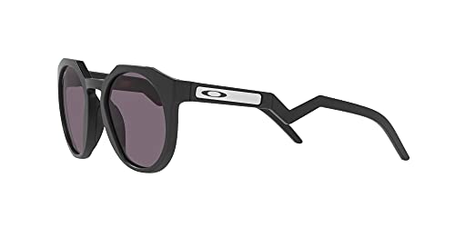 Oakley OO9464 HSTN Round Sunglasses, Matte Black/Prizm Grey, 52 mm