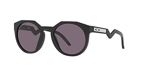 Oakley OO9464 HSTN Round Sunglasses, Matte Black/Prizm Grey, 52 mm