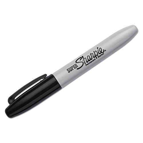 SHARPIE 33666Pp Super Permanent Markers Fine Point Black 6/Pack