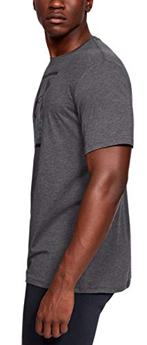 Under Armour mens Global Foundation Short-sleeve T-shirt , Charcoal Medium Heather (019)/Black , X-Large