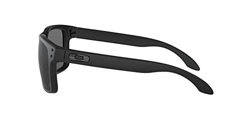 Oakley Holbrook OO9102 9102E5 Matte Black/Grey Sunglasses For Men Bundle Leash + VISIOVA Accessories
