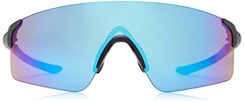 Oakley Men's OO9454 EVZero Blades Rectangular Sunglasses, Steel/Prizm Sapphire, 38 mm