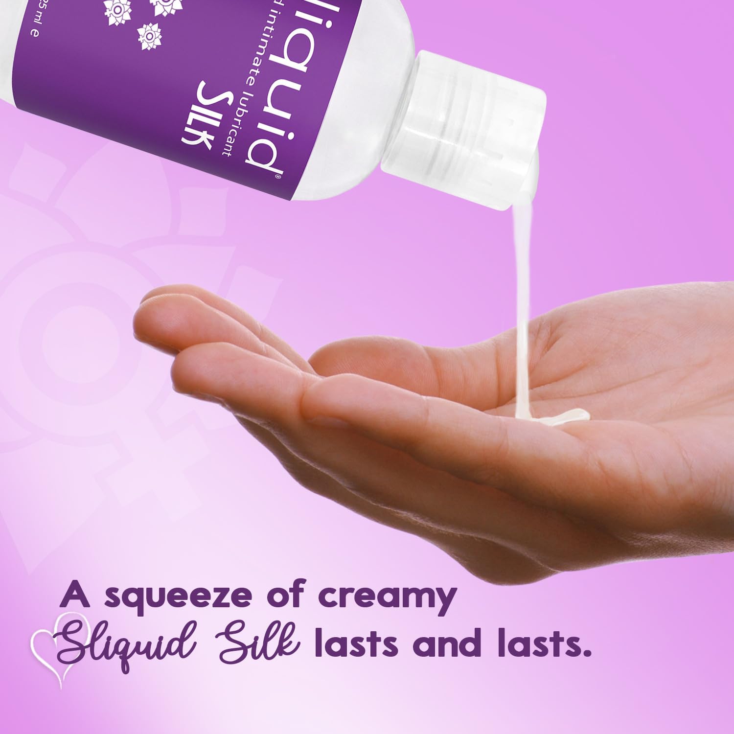 Sliquid Silk Intimate Lubricant - Silicone & Water-Based Lube Blend for Women/Men/Couples, Hypoallergenic Lube, Hybrid Silicone Lube & Water-Based Lubricant, Waterproof, Unscented, 4.2 Fl Oz