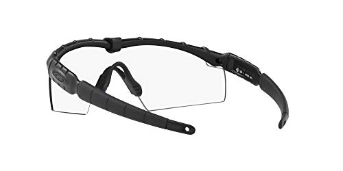 Oakley SI Men's OO9213 M Frame 2.0 Industrial Rectangular Sunglasses, Matte Black/Clear, 32 mm