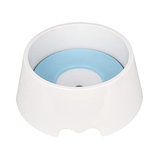 FUUIE Bowls for Food and Water Pet Floating Water Bowl Pet Drinker (Color : Blue)