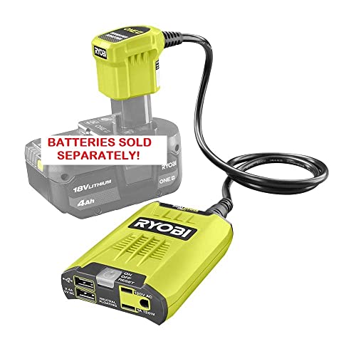 RYOBI 18-Volt 120-Watt 12V Automotive Power Inverter with Dual USB Ports RYi120A (Bulk Packaged)