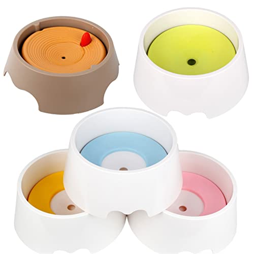 FUUIE Bowls for Food and Water Pet Floating Water Bowl Pet Drinker (Color : Blue)