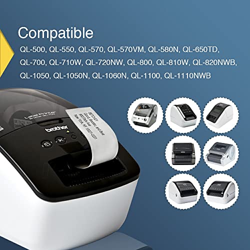 BETCKEY - Compatible Round Labels Replacement for Brother DK-1218 (0.94 in Dia), Use with Brother QL Label Printers [10 Rolls/10000 Labels]