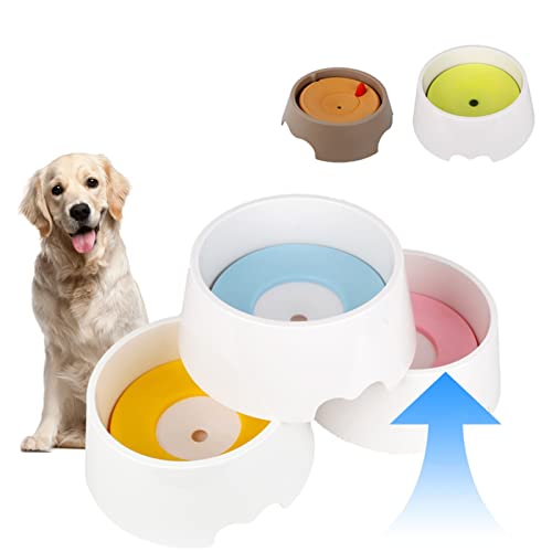 FUUIE Bowls for Food and Water Pet Floating Water Bowl Pet Drinker (Color : Blue)
