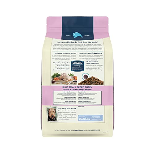 Blue Buffalo Life Protection Formula Natural Puppy Small Breed Dry Dog Food, Chicken and Oatmeal 5-lb Trial Size Bag