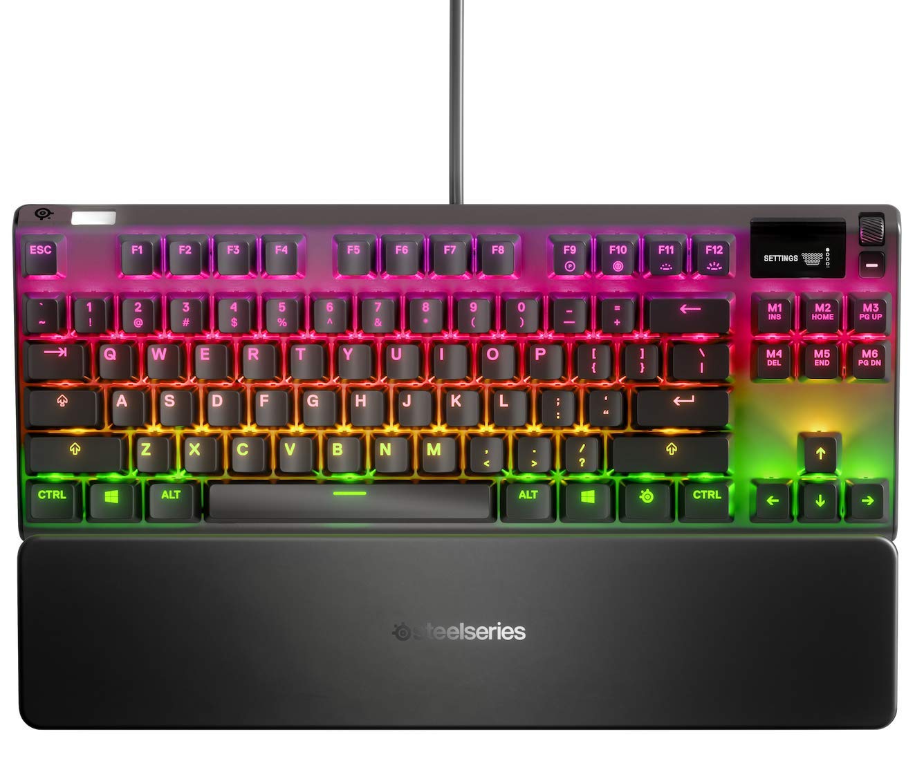 SteelSeries Apex 7 TKL - Mechanical Gaming Keyboard - OLED Display - Brown Switches - American (QWERTY) Layout