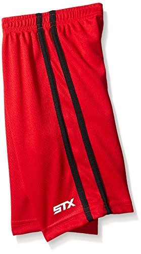 STX Big Boys' 2 Piece Performance Athletic T-Shirt and Short Set, Red/Black, 10/12