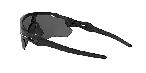 Oakley Men's OO9208 Radar EV Path Rectangular Sunglasses, Matte Black/Prizm Black Polarized, 38 mm