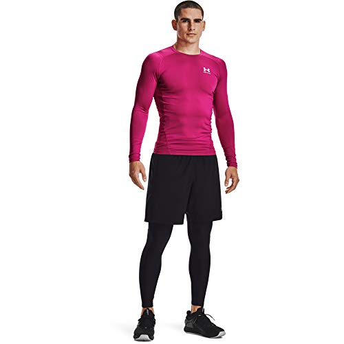 Under Armour mens Armour Heatgear Leggings , Black (001)/Pitch Gray , Large