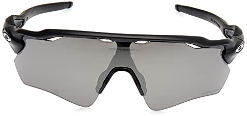 Oakley Men's OO9208 Radar EV Path Rectangular Sunglasses, Matte Black/Prizm Black Polarized, 38 mm