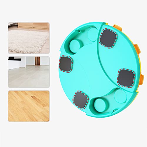 Dog Food/Treats Dispensing Container Toy | Interactive Pet Toy | Slower Feeder with Press Button, Blue