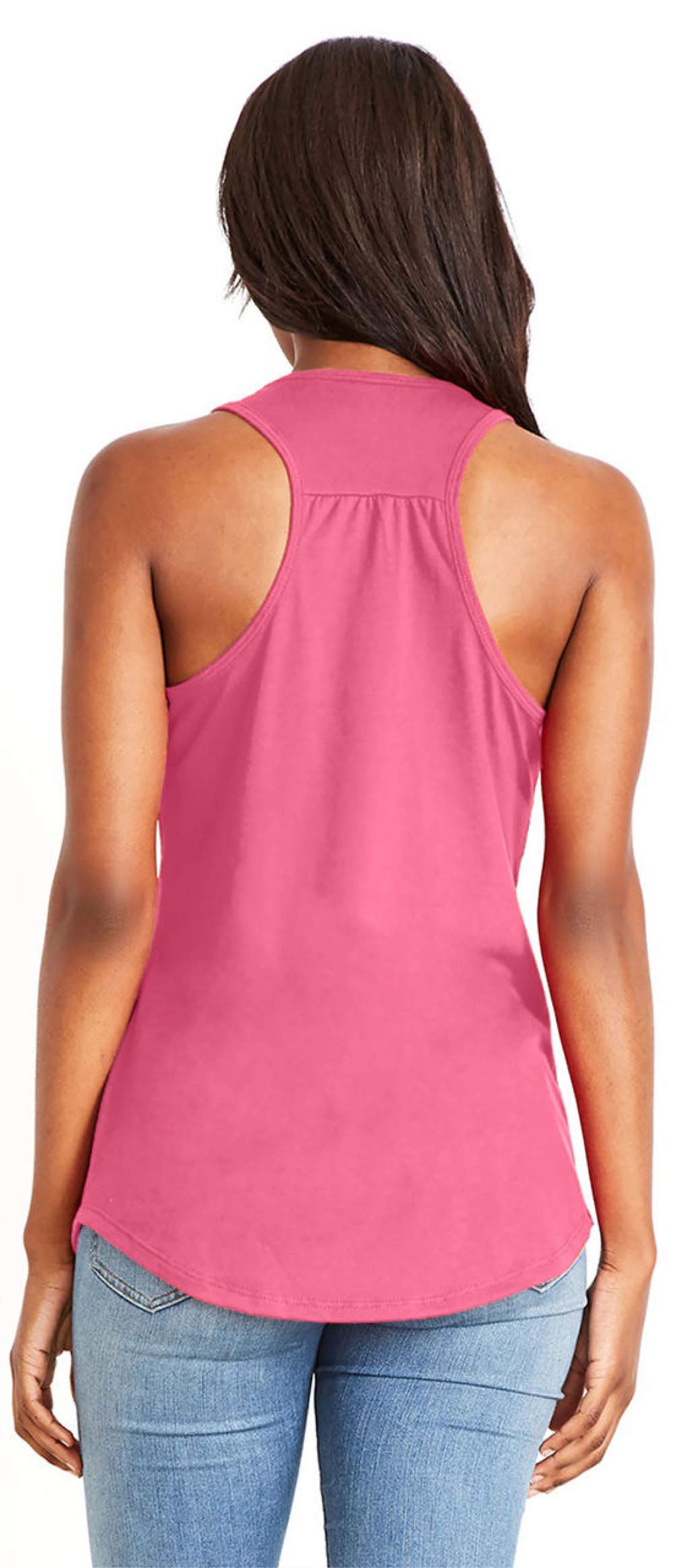 All Things Apparel Daddy's Little Slut NL 6338 Ladies Racerback Tank Top -Small Hot Pink (1229)