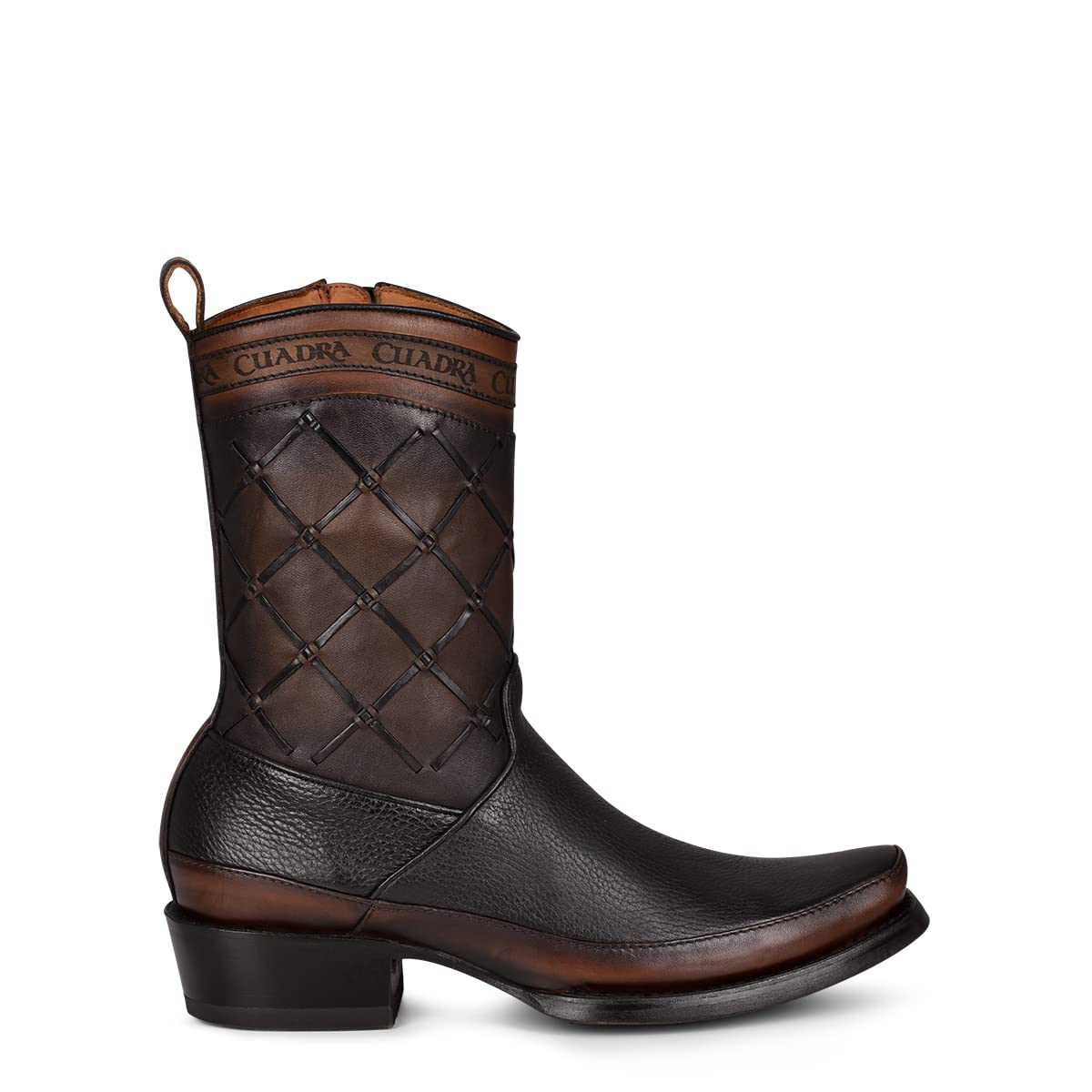 Cuadra Men's Boot in Bovine Leather with Zipper Black, 1J2IRS, Size 9.5