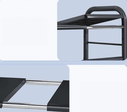 2-Tier Bathroom Kitchen Cabinet Organizers,Under Sink Storage Shelf Telescopic Adjustable with Removable Panels,for Laundry Bedroom