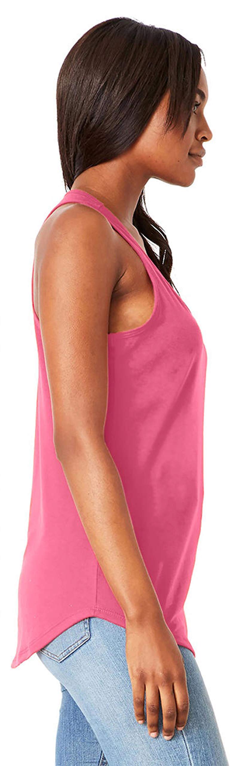 All Things Apparel Daddy's Little Slut NL 6338 Ladies Racerback Tank Top -Small Hot Pink (1229)