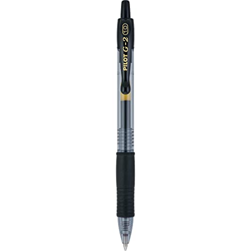 PILOT G2 Premium Refillable & Retractable Rolling Ball Gel Pens, Bold Point, Black Ink, Tub of 48 (5673A)