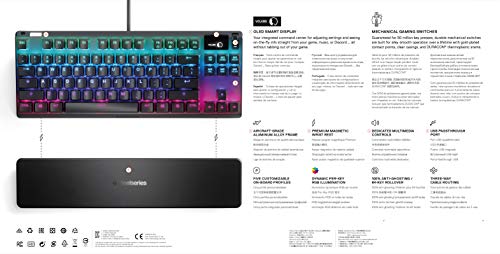 SteelSeries Apex 7 TKL - Mechanical Gaming Keyboard - OLED Display - Brown Switches - American (QWERTY) Layout