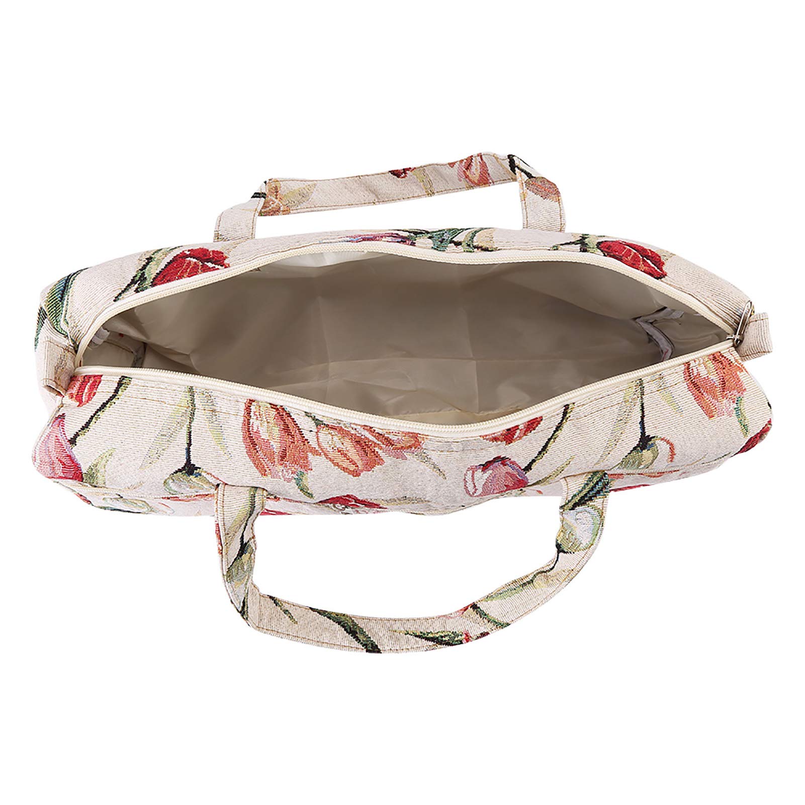 Handmake Bag, Cotton Linen Organizer Sewing Needles Organizer Knitting Bag Storage Bag Sewing Organizer Make Up Bag Living Room Storage Bedroom Storage(Rose Jacquard, 12)