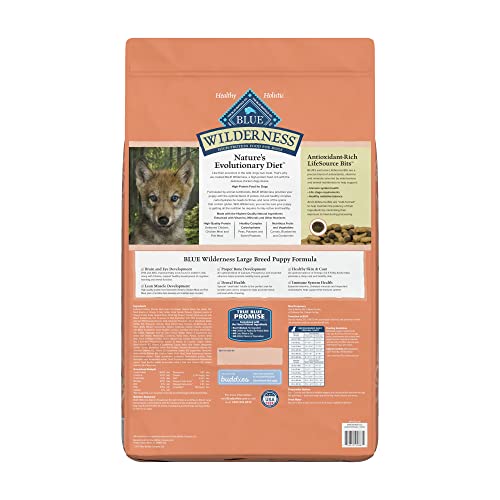 Blue Buffalo Wilderness High Protein, Natural Puppy Large Breed Dry Dog Food, Chicken 24-lb