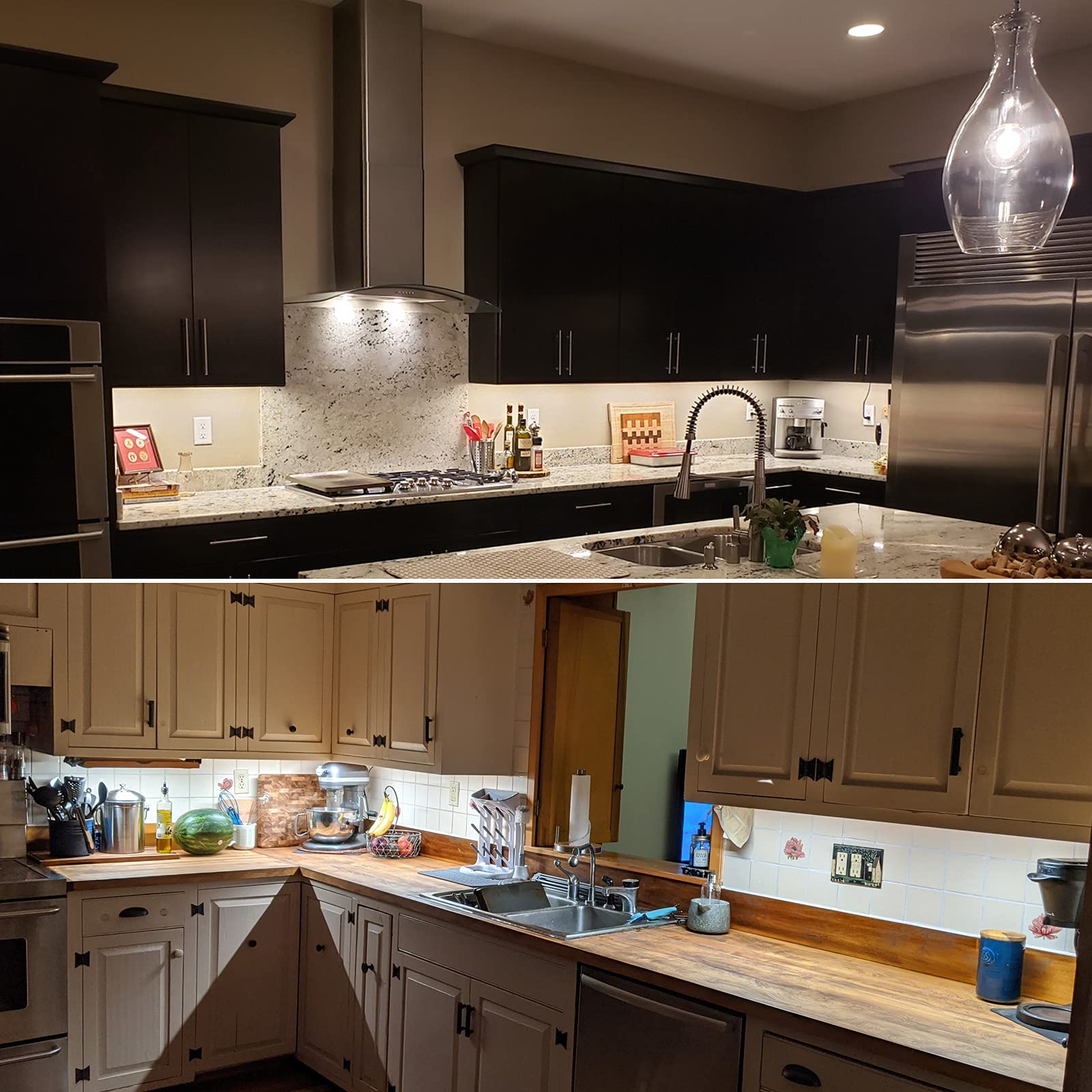 Litever Under Cabinet Lights Plug in, 6 pcs 12 Inches LED Light Strip Bars. Super Bright Dimmable Linkable for Kitchen Counter Above Cabinets Shelf Workbench Desk Closet Lighting. Daylight 5000K