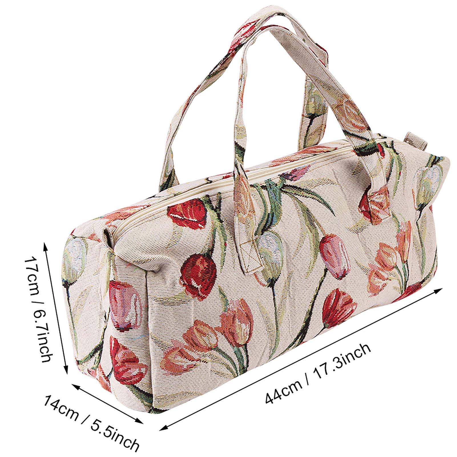 Handmake Bag, Cotton Linen Organizer Sewing Needles Organizer Knitting Bag Storage Bag Sewing Organizer Make Up Bag Living Room Storage Bedroom Storage(Rose Jacquard, 12)