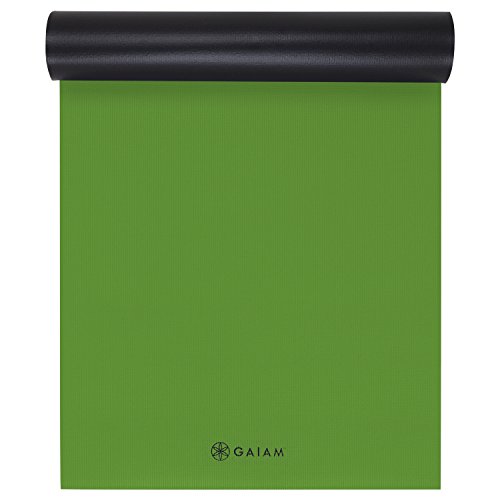 Gaiam Athletic Yoga Series duraMAT Xtra-Wide Mat, Green, 5mm