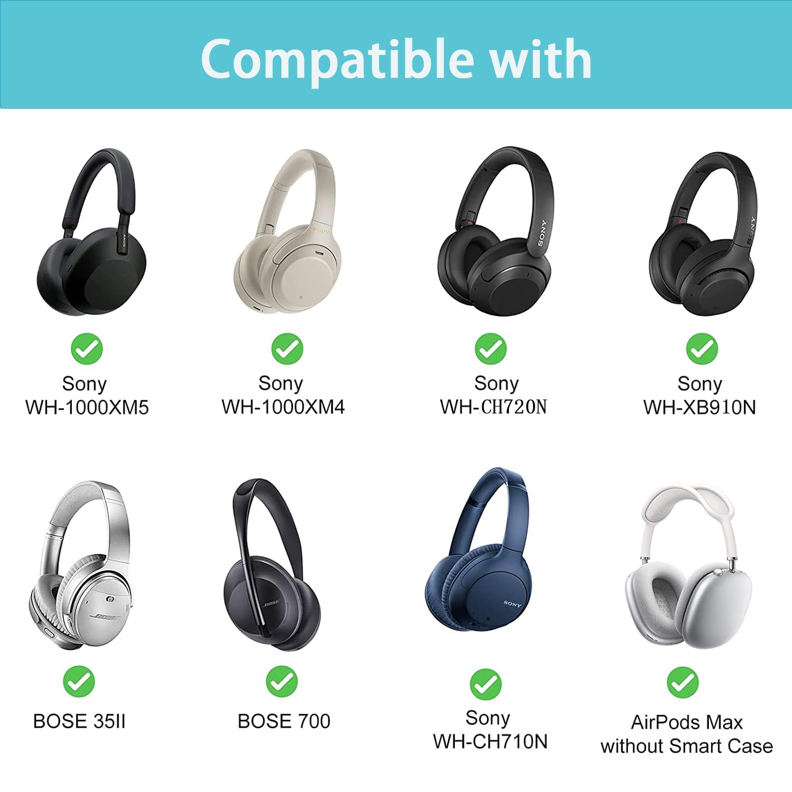 XANAD Carrying Case for Sony, Beats, JBL, OneOdio, Soundcore Anker Life Q20, M-Audio HDH40, Bose, Audio-Technica, AKG, Behringer, Philips - Travel Protective Carrying Storage Bag