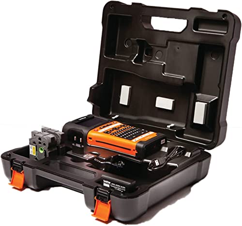 Brother P-Touch Edge PT-E550W Handheld Label Maker, Orange, Industrial Wireless Electronic Labelling Kit PTE550W - Up to 30mm/sec, 180 x 360dpi, Auto Strip Cuttter, Backlit LCD Screen